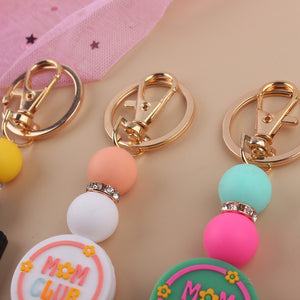 Wholesale Cartoon Silicone MAMA Series Handmade Beaded Keychain ACC-KC ...