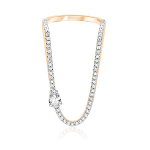 Wholesale U-shaped ring light luxury super sparkling diamond ring