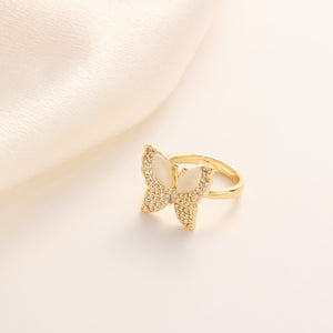 Wholesale Copper Micro-diamond Exquisite Shiny Light Luxury Open Rings ...