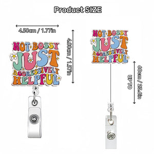 Wholesale Acrylic Workplace Employee Badge Reels Keychains