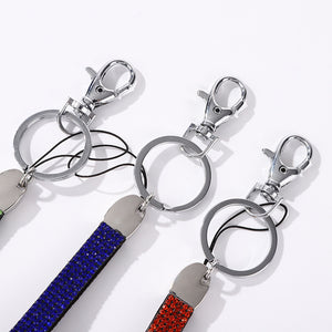 Wholesale Diamond lanyard Crystal Diamond wristband keychain