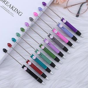 Wholesale 50pcs Beadable Pens Smiley Face Plastic DIY Beaded Pens ACC ...