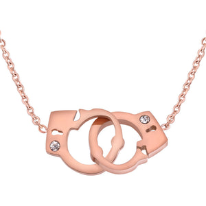 Wholesale Handcuffs Interlocking Couple Bracelet Titanium Steel ...