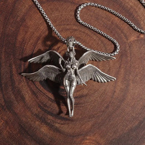 Wholesale four-winged angel pendant necklace