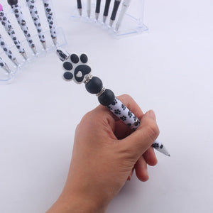 Wholesale Beaded Pens Cartoon Dog Paw Silicone Ballpoint Pen